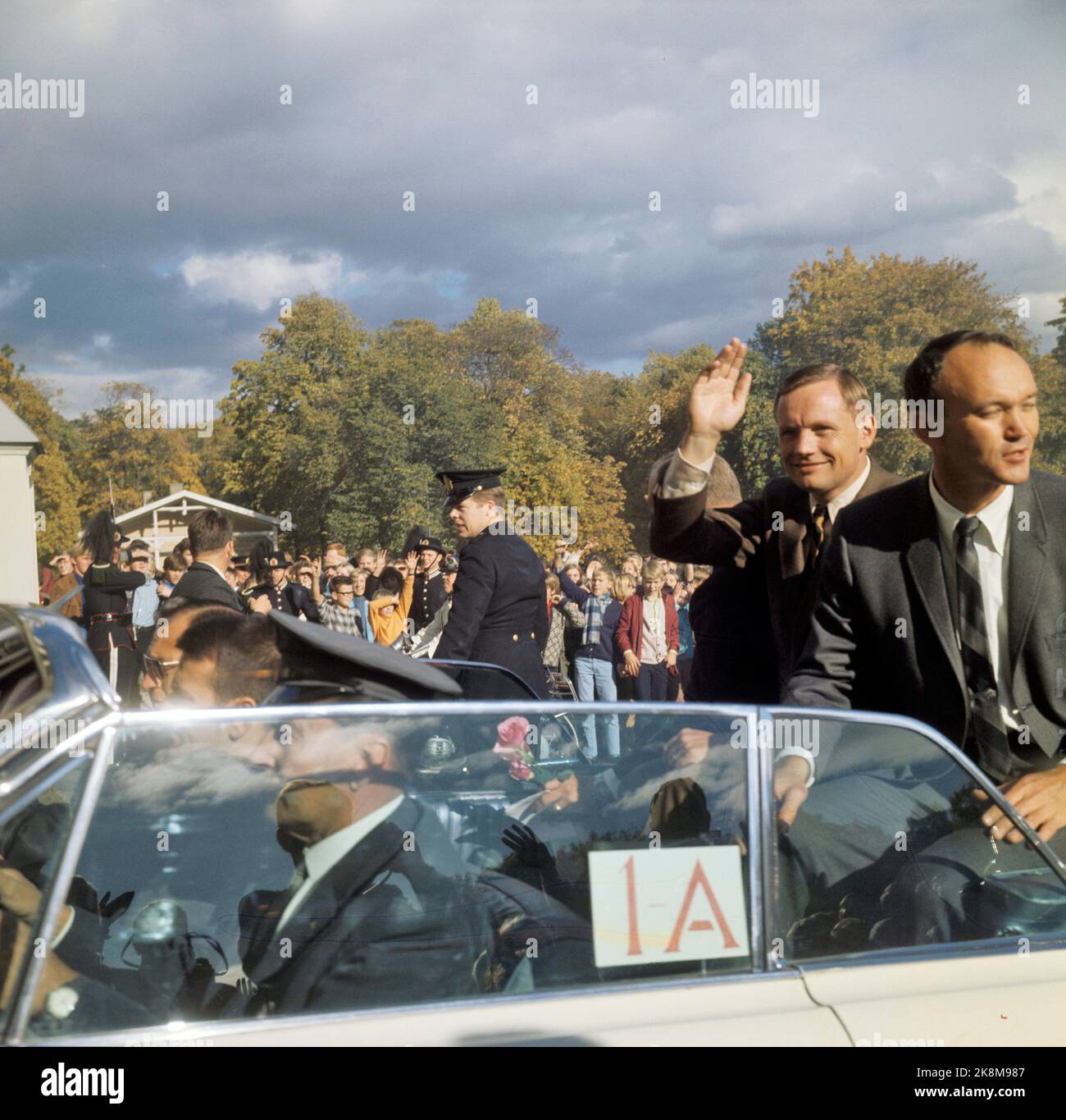 Oslo 19691010. The American astronauts from "Apollo 11" on European ...