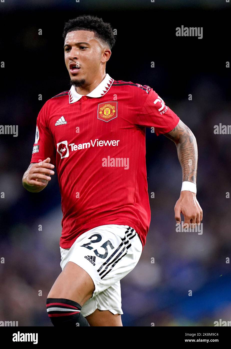 Manchester United's Jadon Sancho during the Premier League match at ...