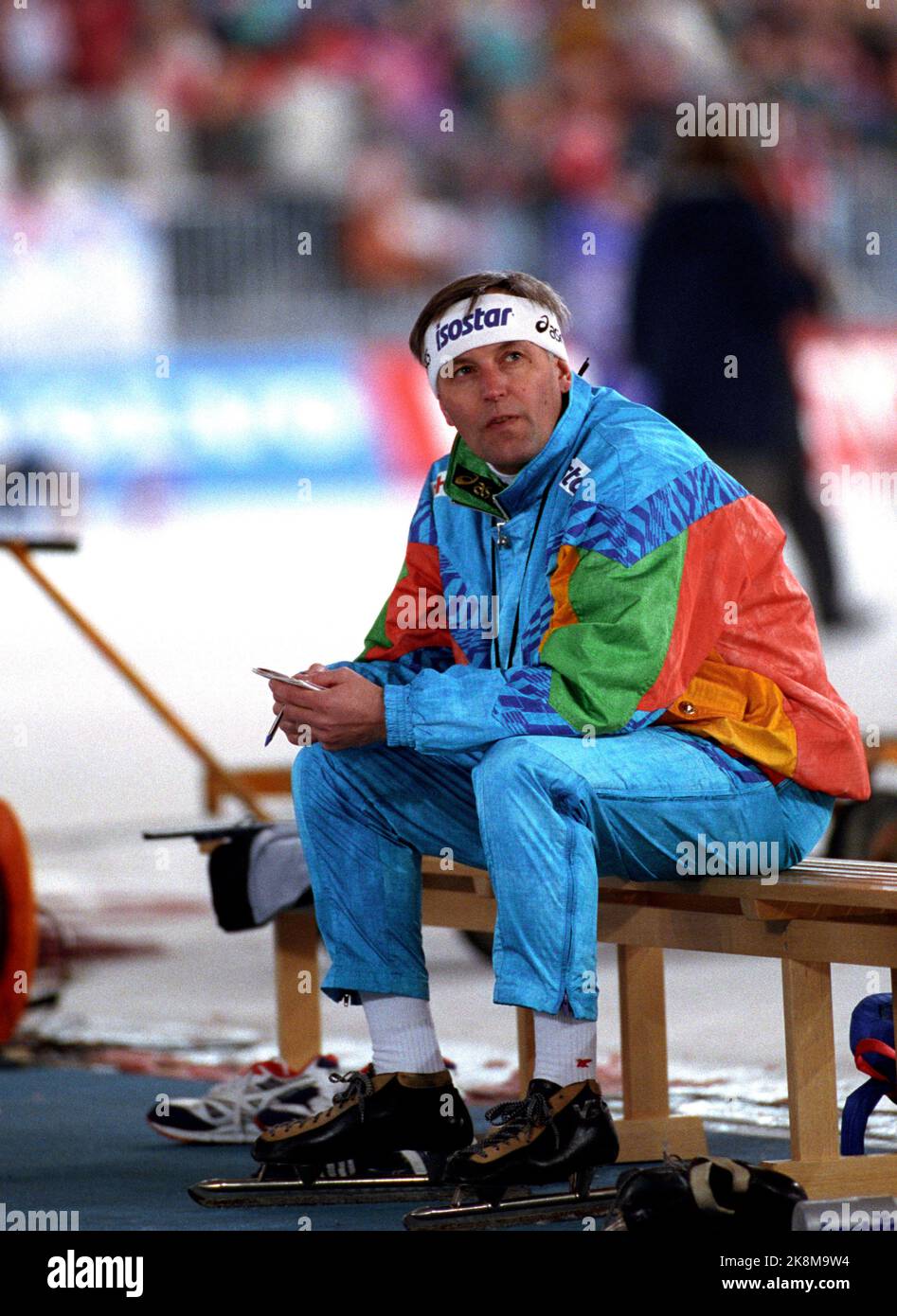 Hamar 13 february 1993 skating coach hans trygve kristiansen photo hi ...