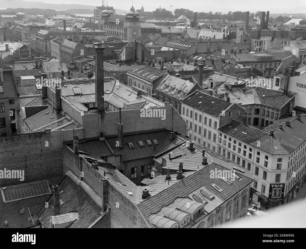 Oslo 19560730 oslo center overview picture from vaterland hi-res stock ...