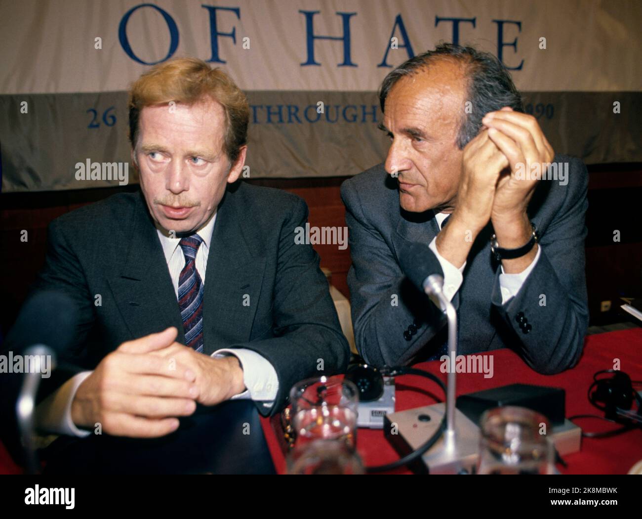 Oslo 19900828. Czech President Vaclav Havel in Oslo on the occasion of ...