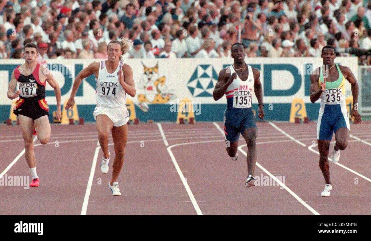 Gothenburg, Sweden 19950811: Geir Moen (no. 2 BC) in action during the ...