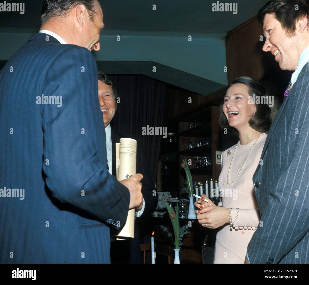 Oslo 197402. Crown Princess Sonja and Crown Prince Harald during the ...