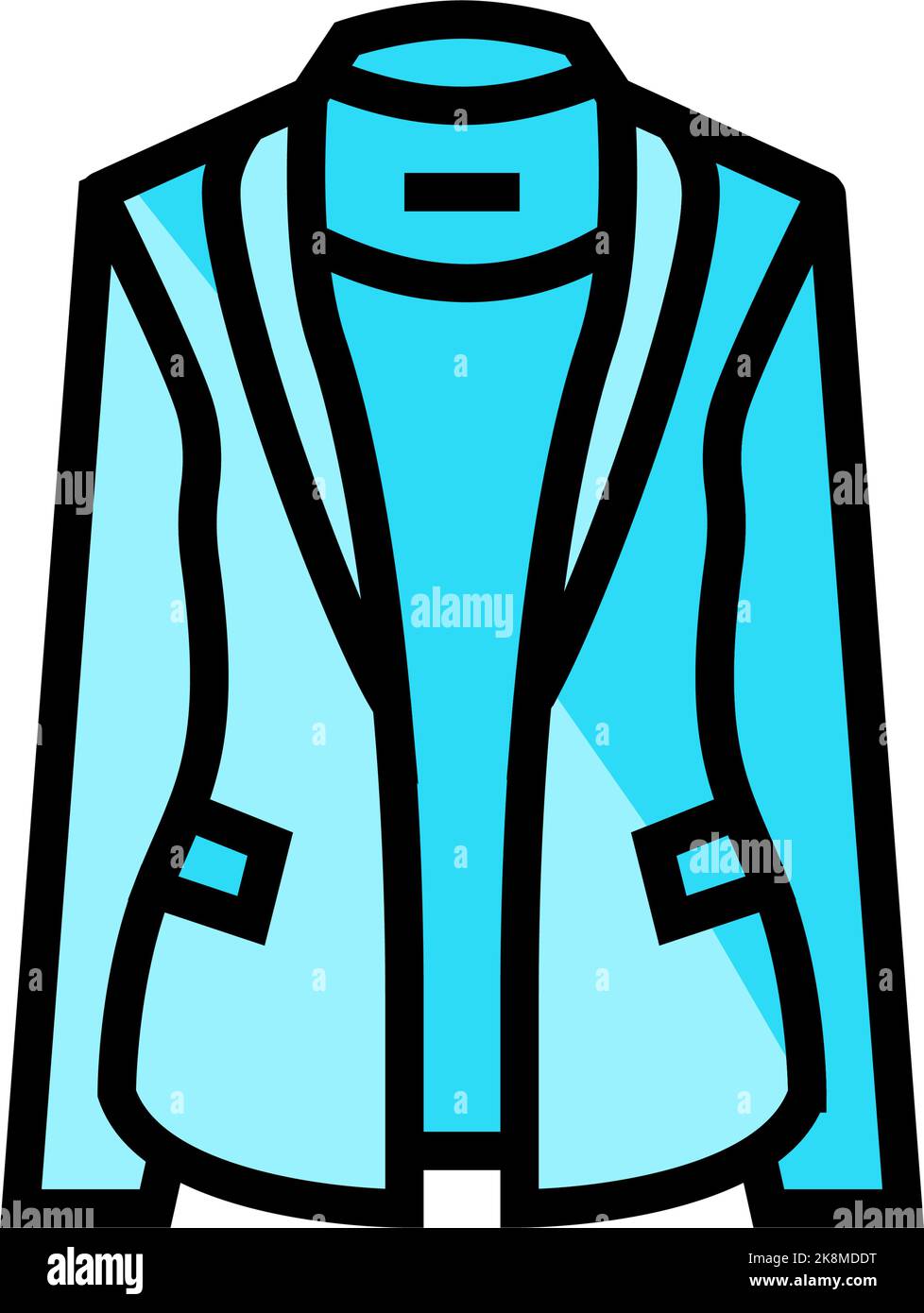 blazer outerwear female color icon vector illustration Stock Vector ...