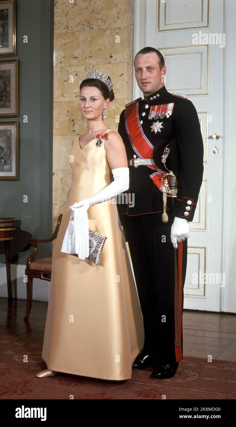 Oslo October 1969: Crown Prince couple, Crown Prince Harald and Crown ...