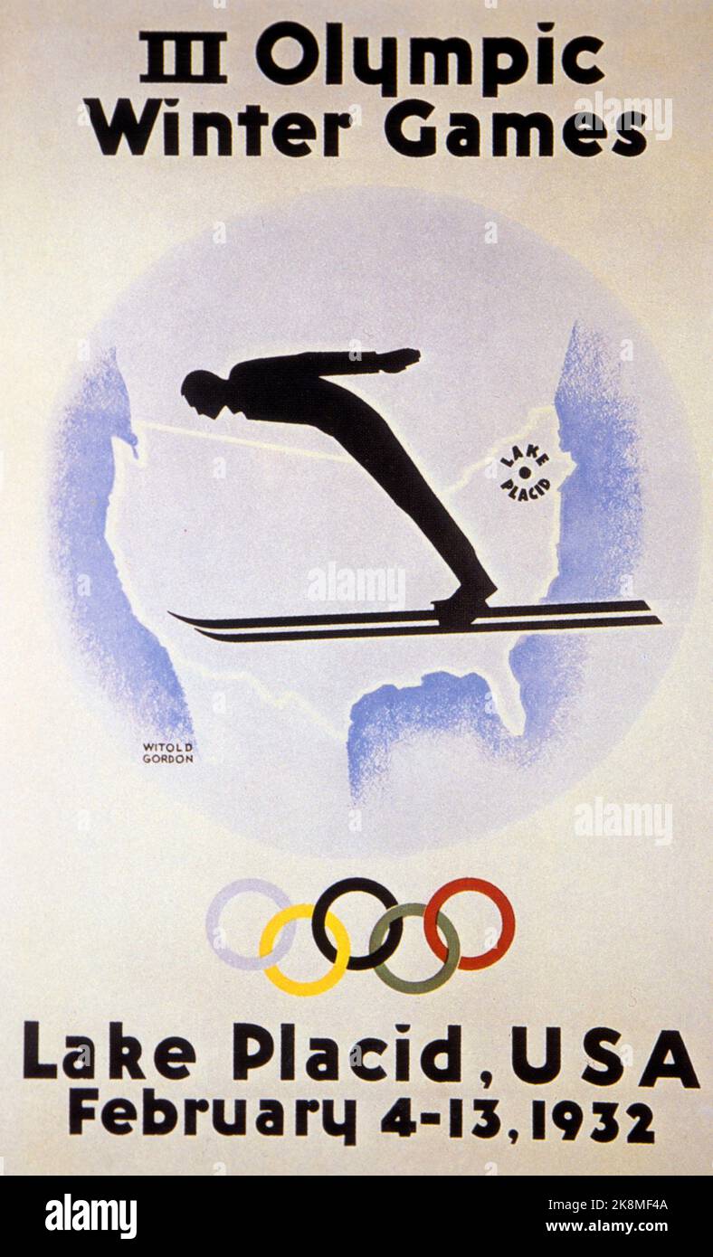 Olympic posters various vintages here from lake placid hi-res stock ...