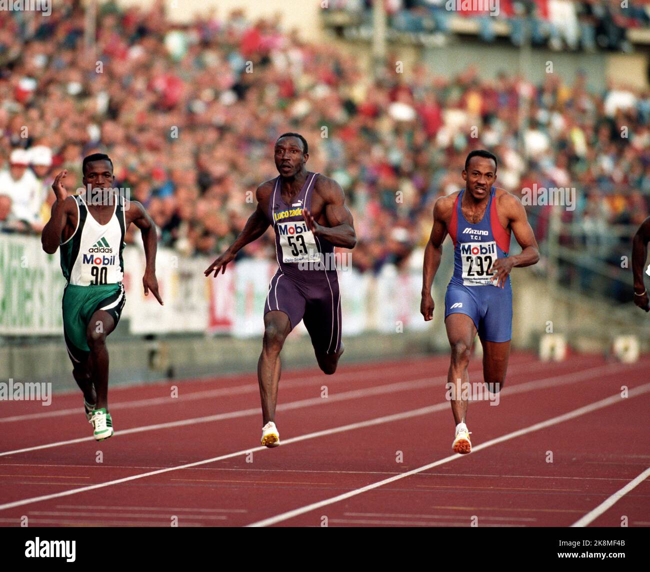 Oslo July 10, 1993. Linford Christie at Bislett Games. Photo; Erik ...
