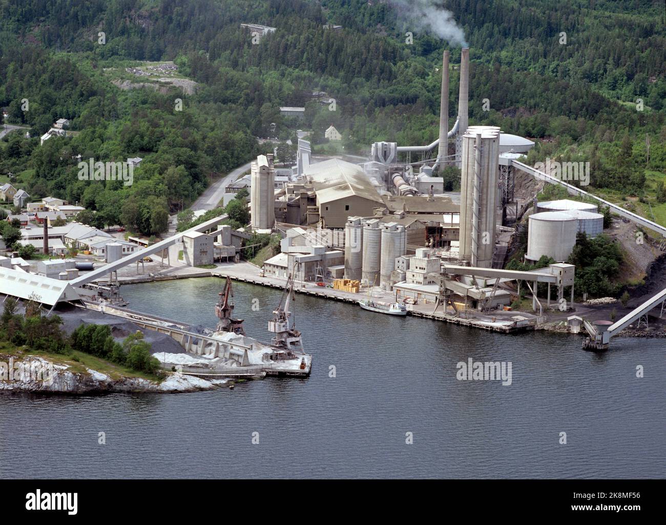 Slemmestad cement factory aerial photo june 30 hi-res stock photography ...