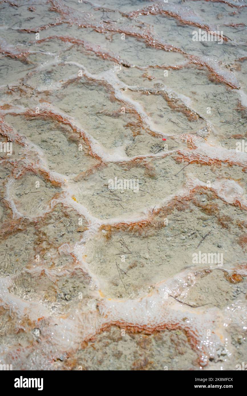 White travertines, calcite cliff of Pamukkale in Turkey Stock Photo - Alamy