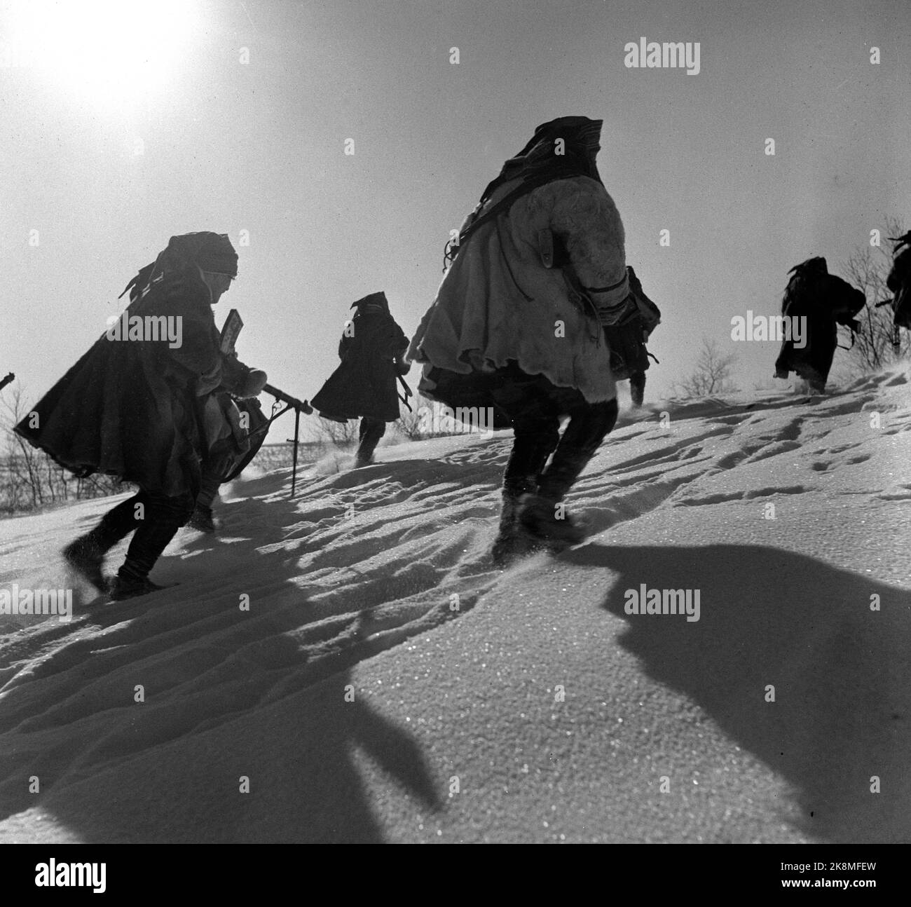 Current winter firearm guns military exercises sami mood shadows men hi ...