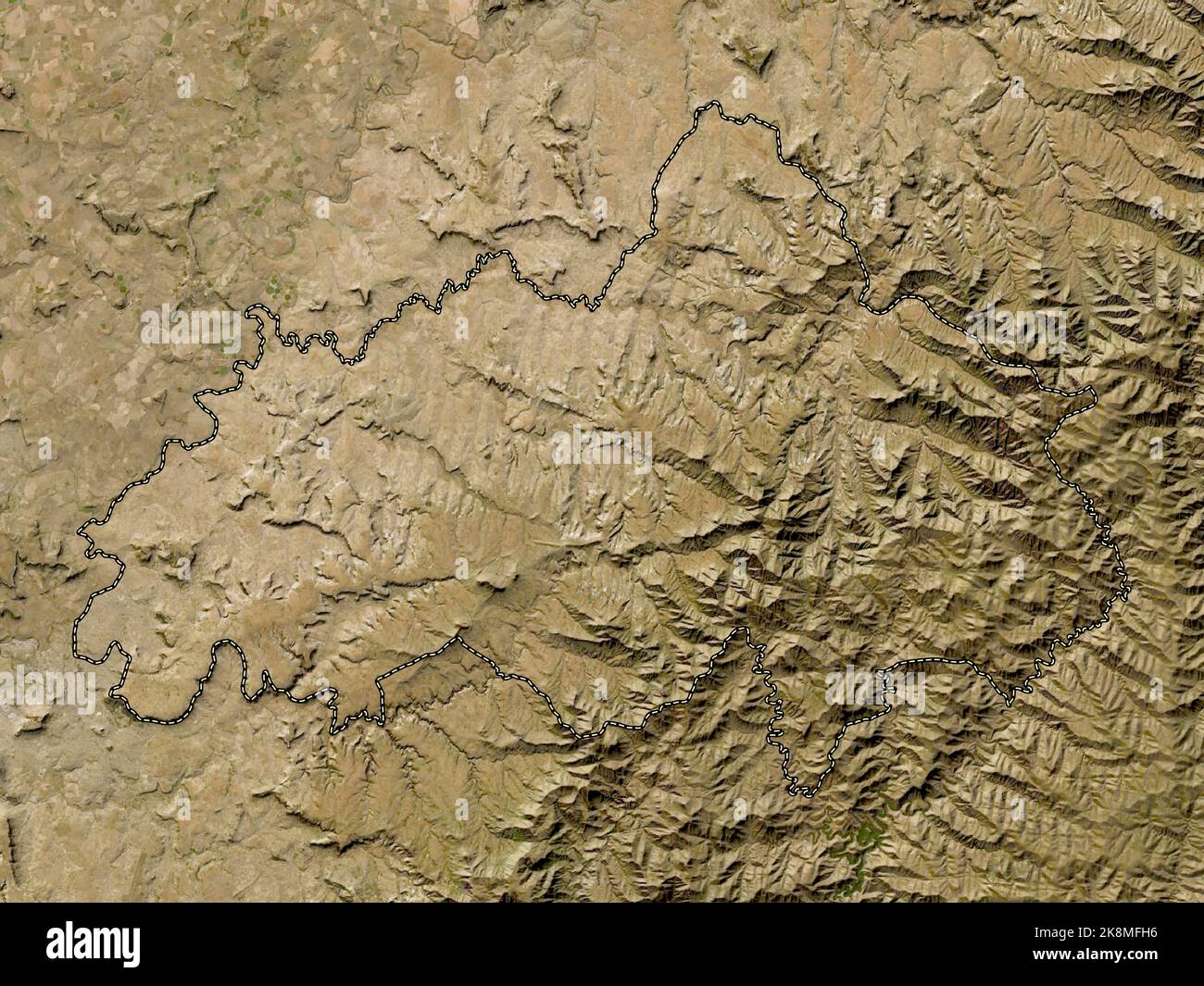 Berea, district of Lesotho. Low resolution satellite map Stock Photo ...