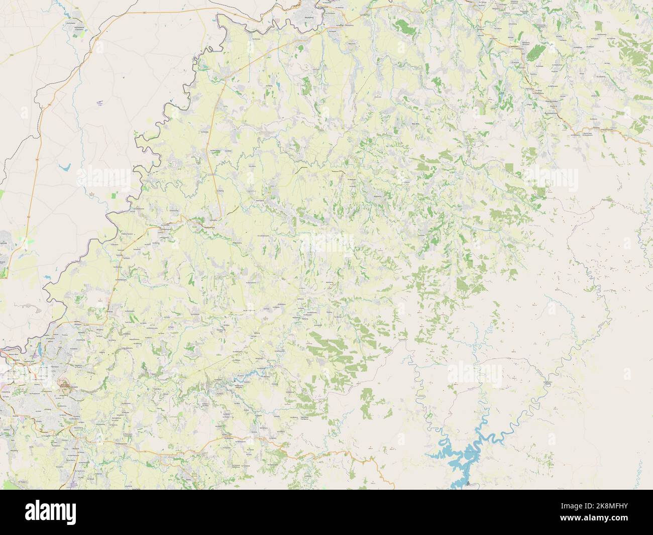 Berea, district of Lesotho. Open Street Map Stock Photo - Alamy