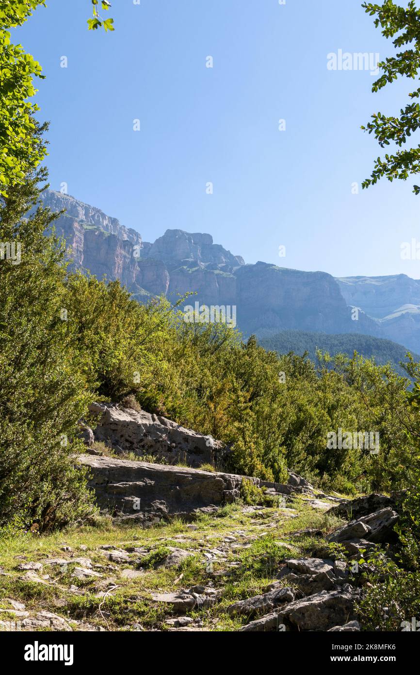 Pyrenees mountains and landscape of walking trails Stock Photo - Alamy
