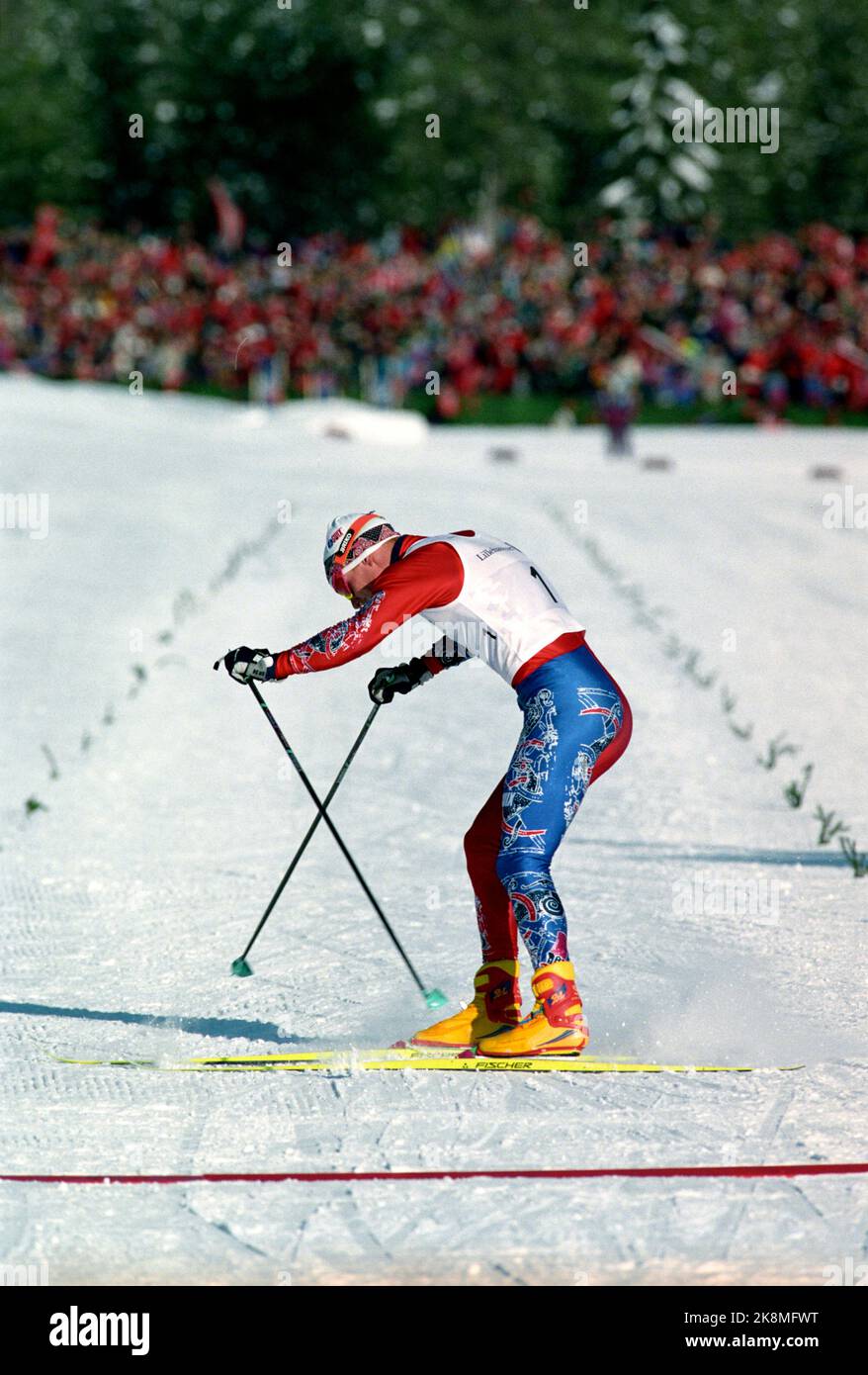 Lillehammer 19940219 Cross -country skiing, 15 km hunting start. Gold ...