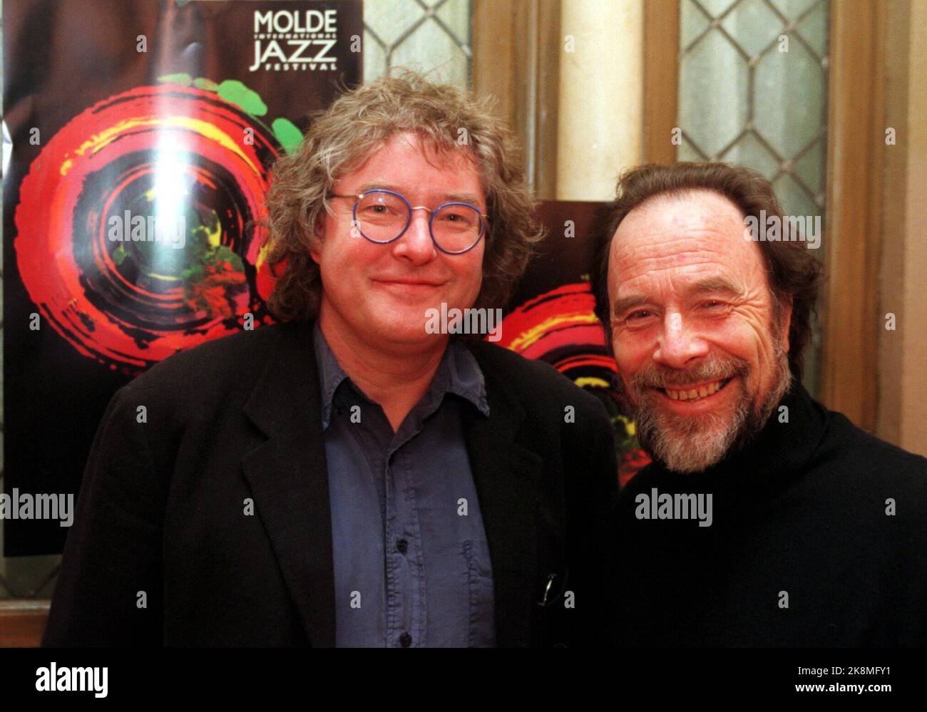 Oslo, 19970317 The visual artist Per Kleiva (t.h.) and bassist Arild ...