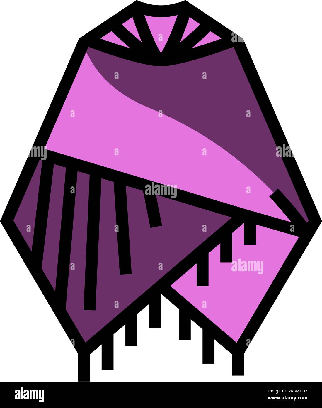 poncho outerwear female color icon vector illustration Stock Vector ...