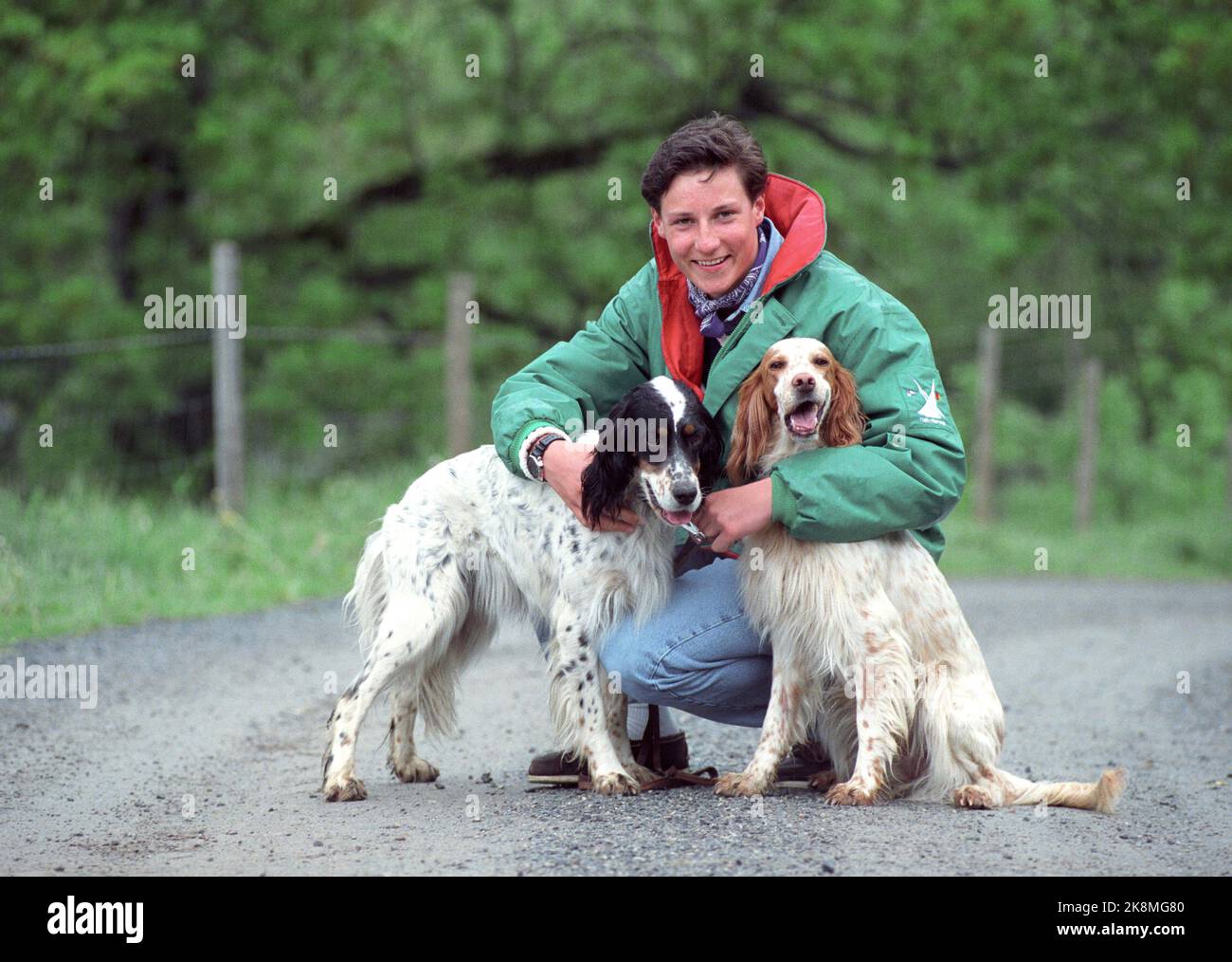 Asker 19910612: The Norwegian Crown Prince turns 18. Photo at Skaugum a ...