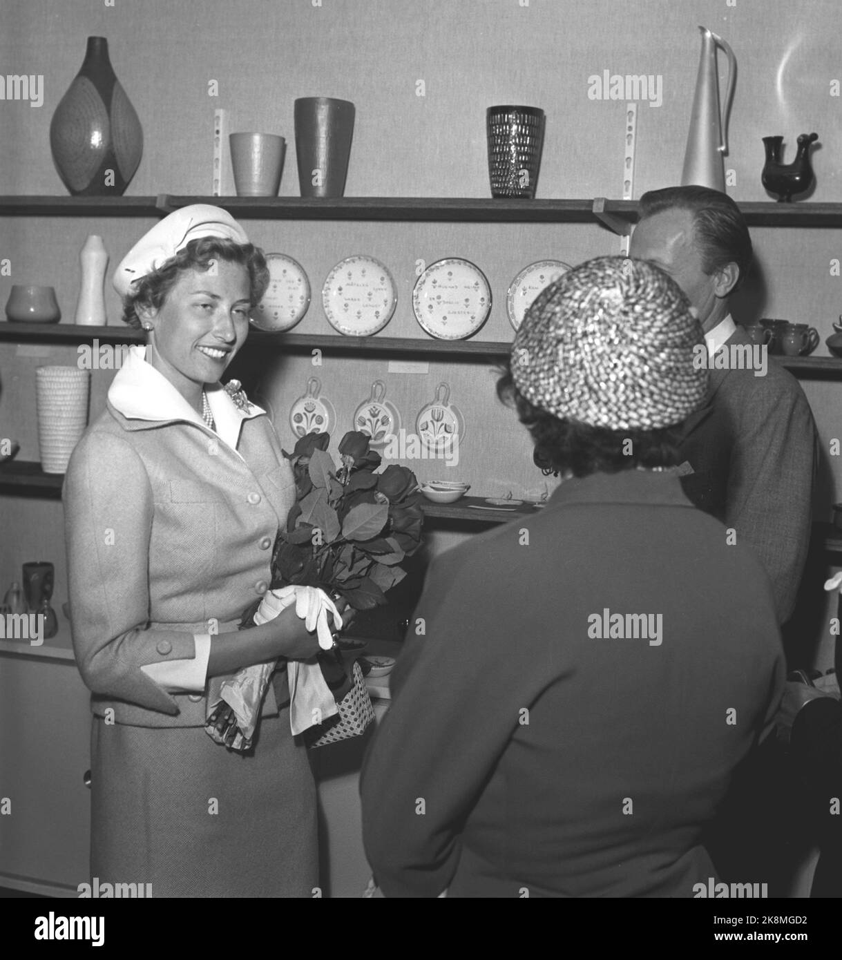 Oslo 19560524. Princess Astrid The country's first lady on official ...