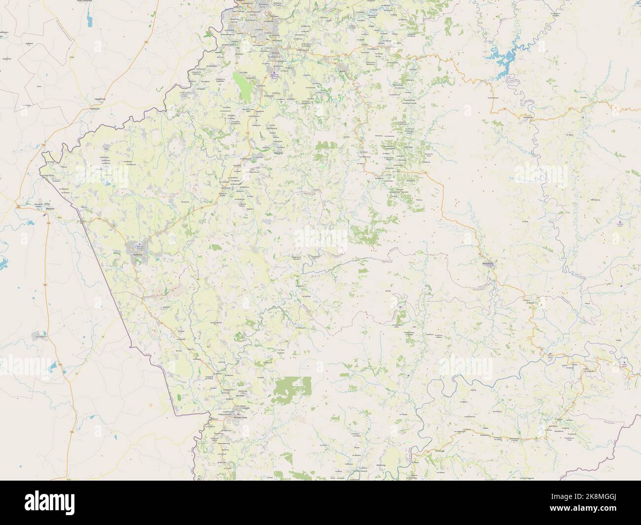 Mafeteng, district of Lesotho. Open Street Map Stock Photo - Alamy