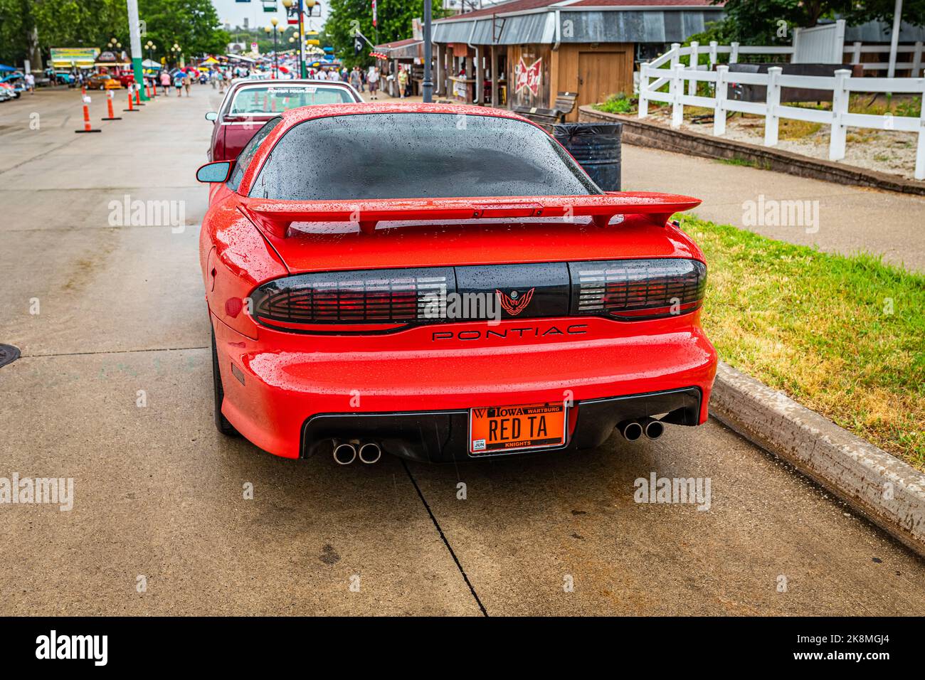 Des Moines, IA - July 01, 2022: High perspective rear view of a 1997 ...