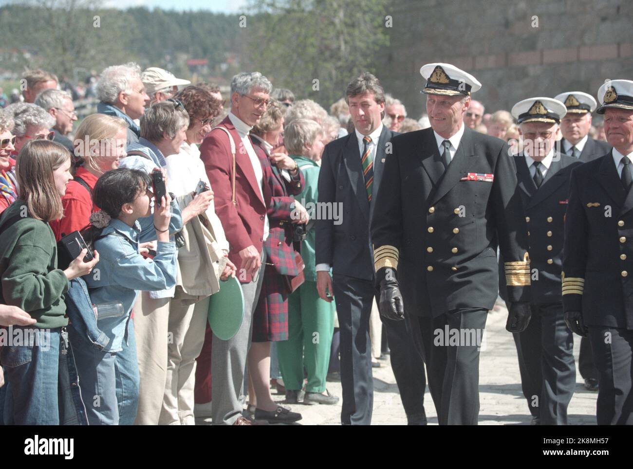 Drøbak, Oscarsborg 199506. The liberation anniversary, - 50 years since the liberation after ...