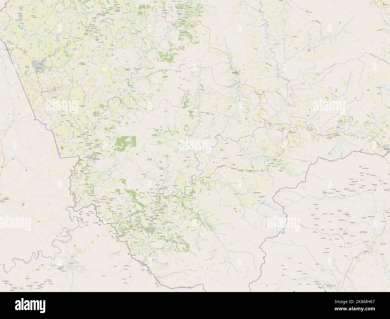 Mohale's Hoek, district of Lesotho. Open Street Map Stock Photo - Alamy