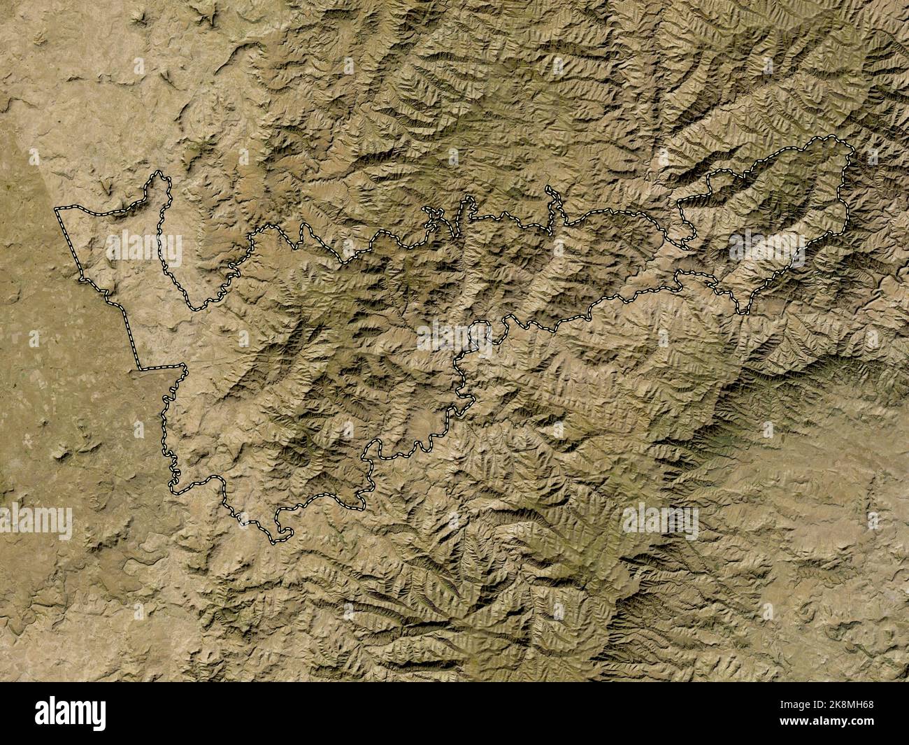 Mohale's Hoek, district of Lesotho. Low resolution satellite map Stock ...