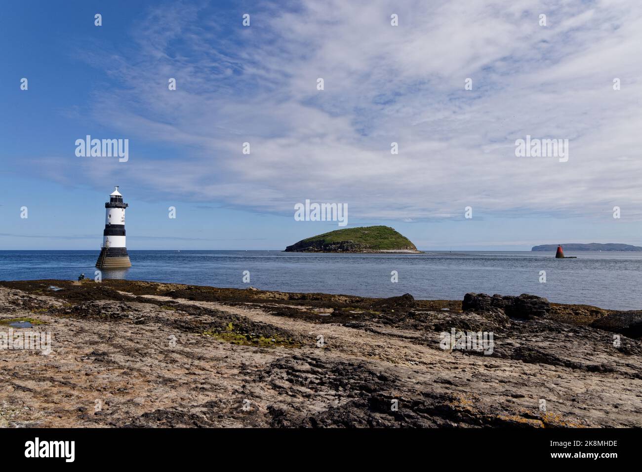 Penmon Lighthouse, Puffin Island, Carreg Edwen Rocks, The Great Orme ...