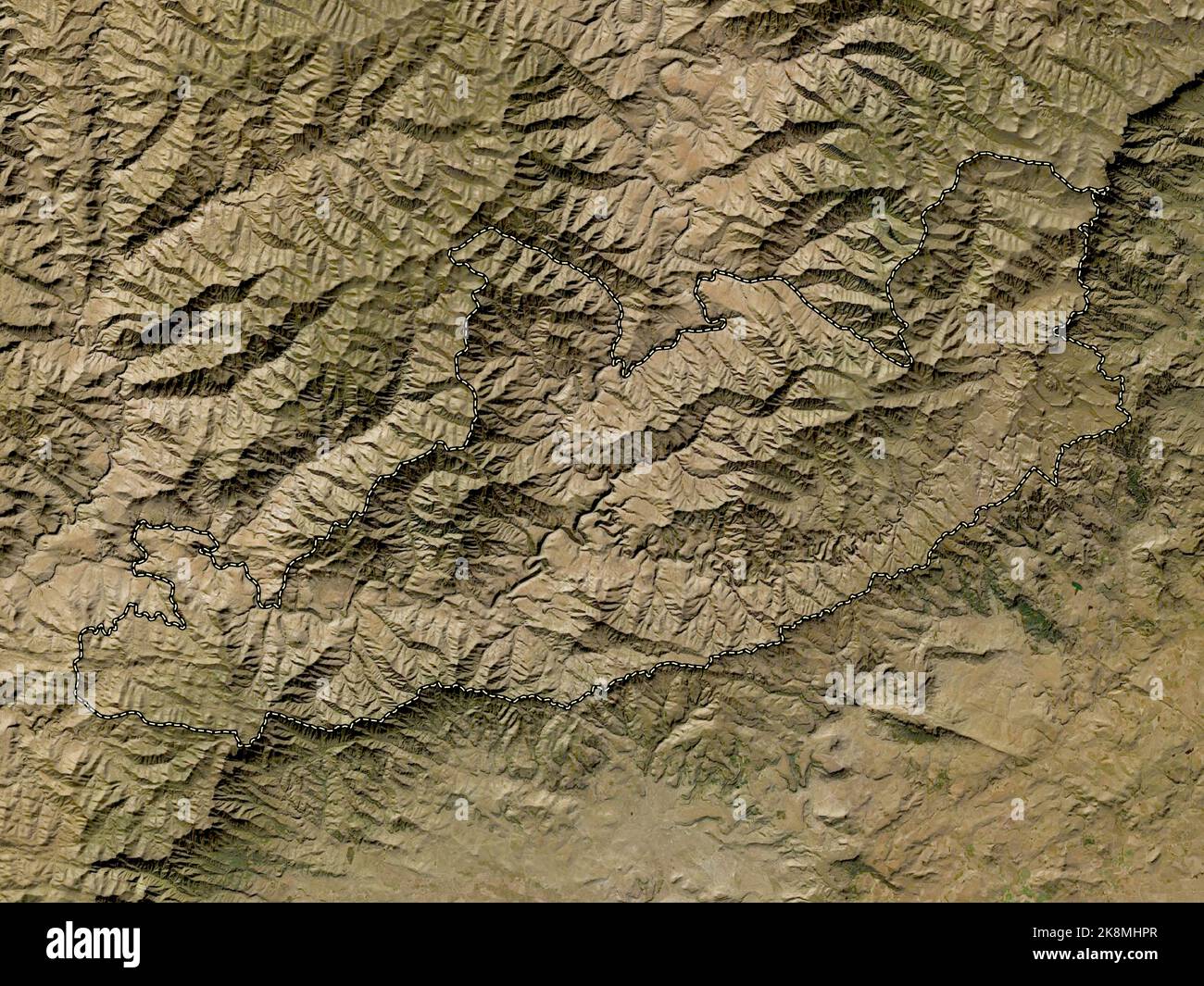 Qacha's Nek, district of Lesotho. Low resolution satellite map Stock ...