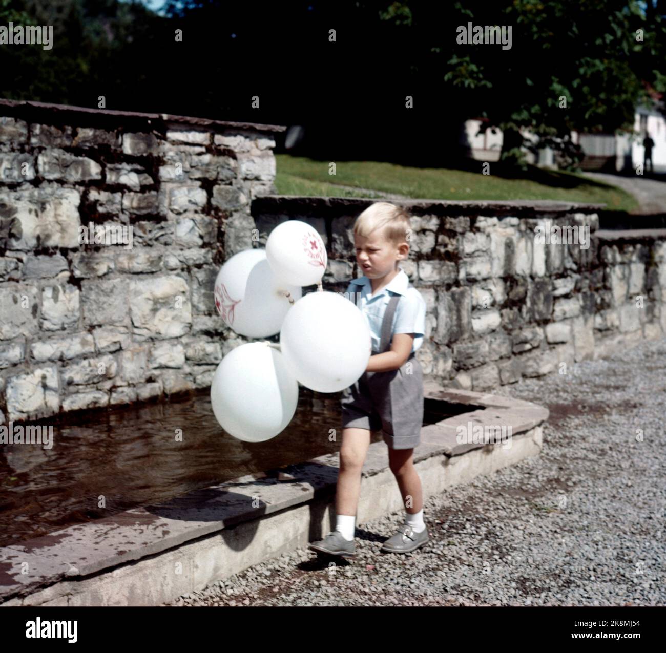 Skaugum 19580727. Princess Ragnhild Lorentzen with the children ...