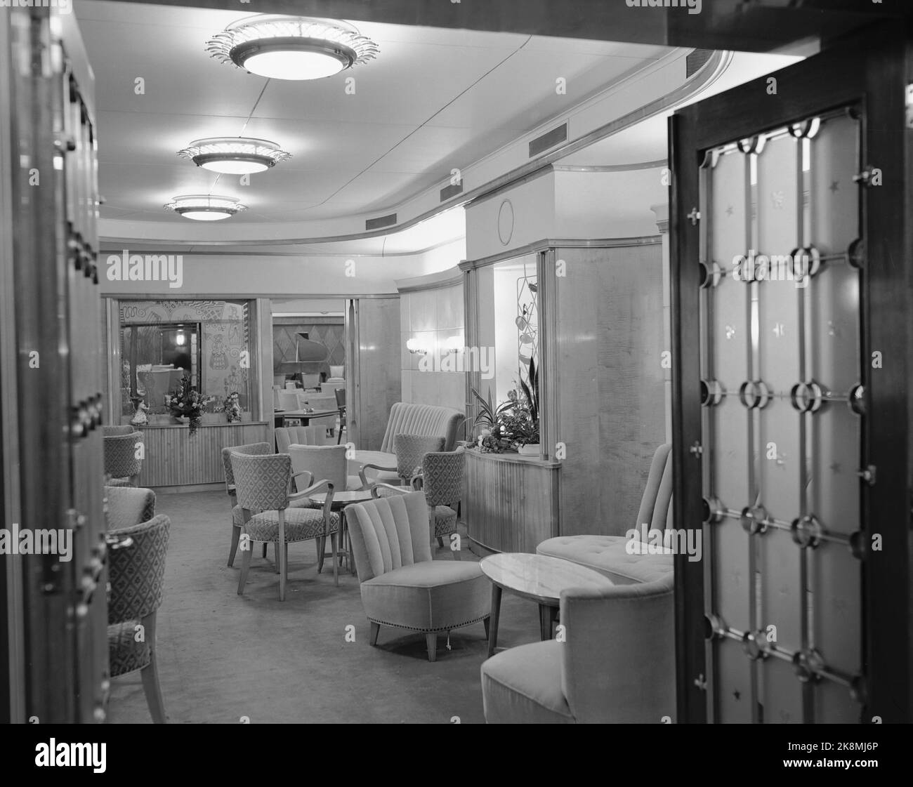 Oslo. Sunday, November 13, 1949. The passenger boat "Oslofjord" arrives ...