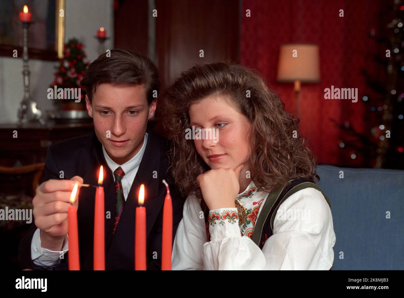 Prince magnus princess martha louise tenner advent light photo hi-res ...