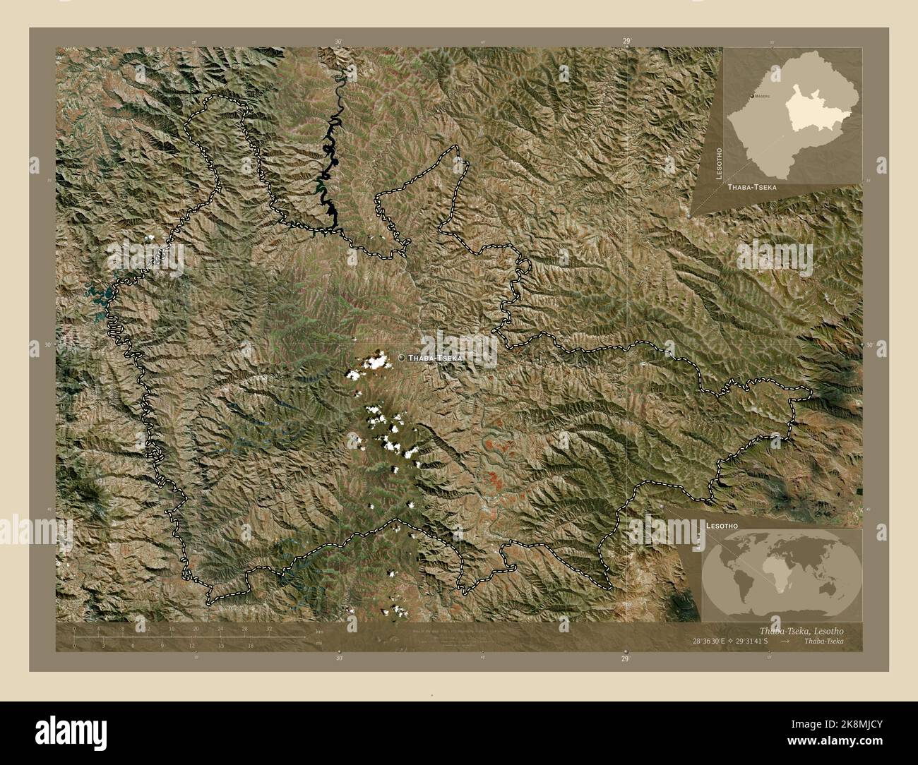 Outline map of thaba tseka hi-res stock photography and images - Alamy