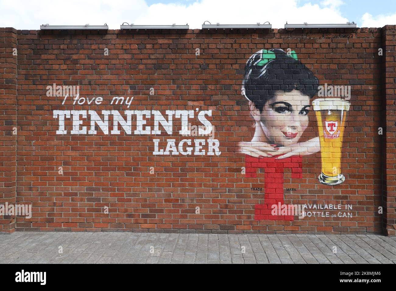 Section of Tennents mural on exterior wall of Tennent Caledonian ...