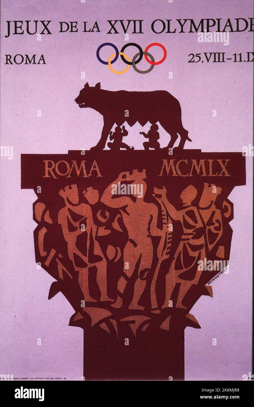 Poster. Olympics in Rome 1960. Archive Stock Photo - Alamy