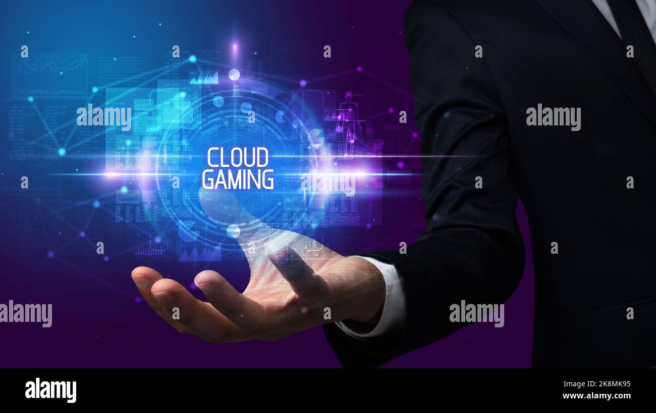 Man hand holding digital technology concept Stock Photo - Alamy