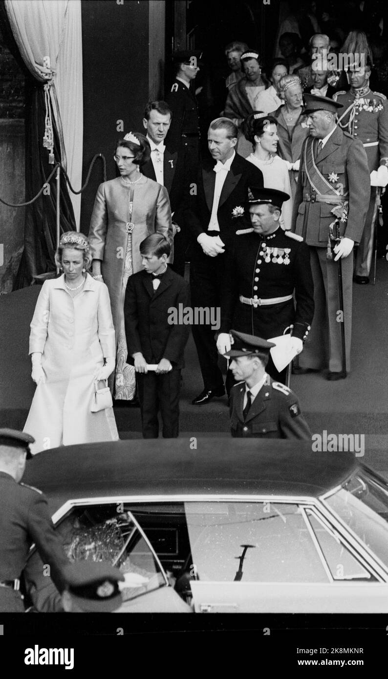Oslo 19680829: Royal Norwegian Wedding. Crown Prince Harald marries ...