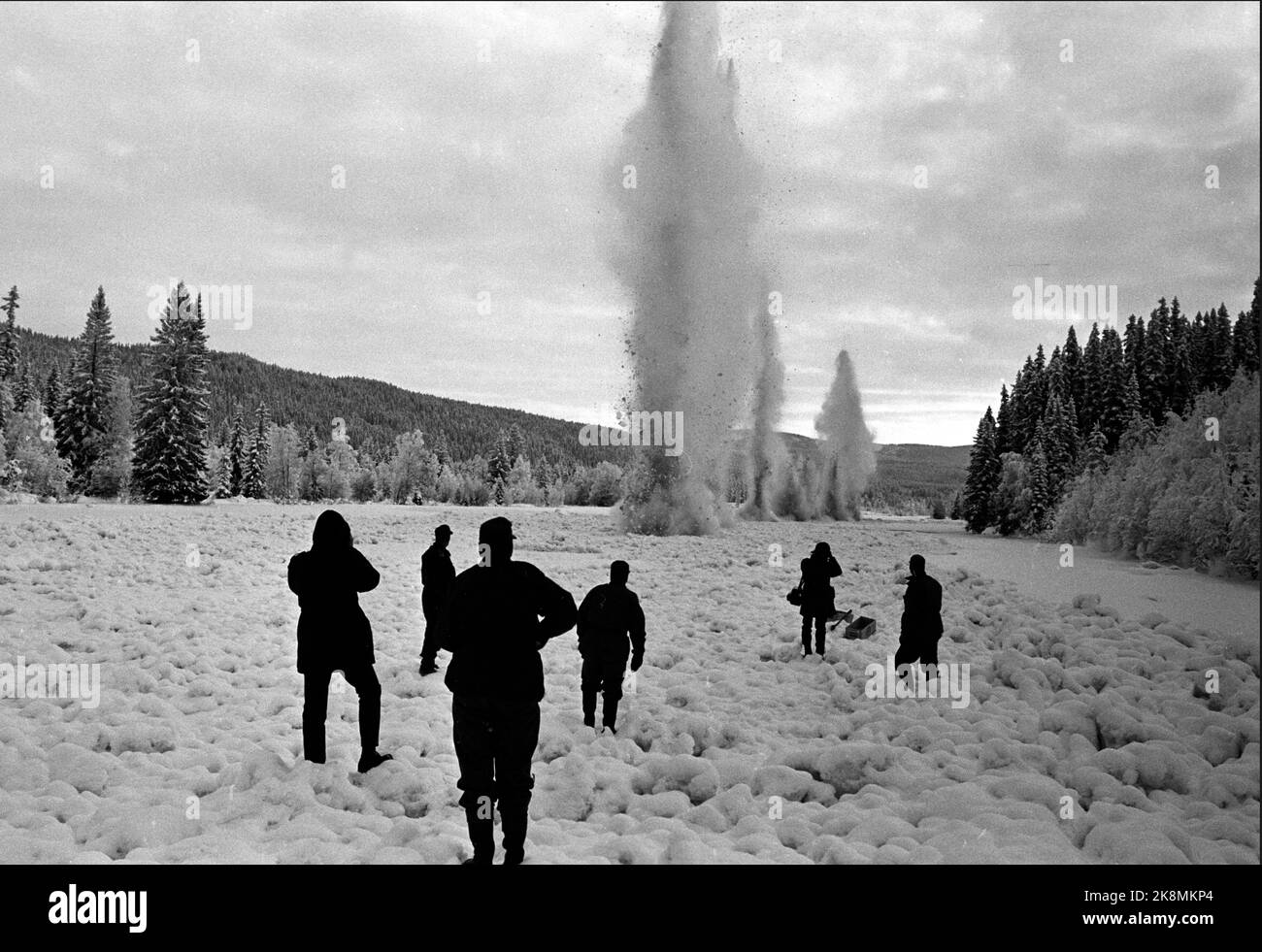 Trysil january 1968 ice flood in the trysil river hi-res stock ...