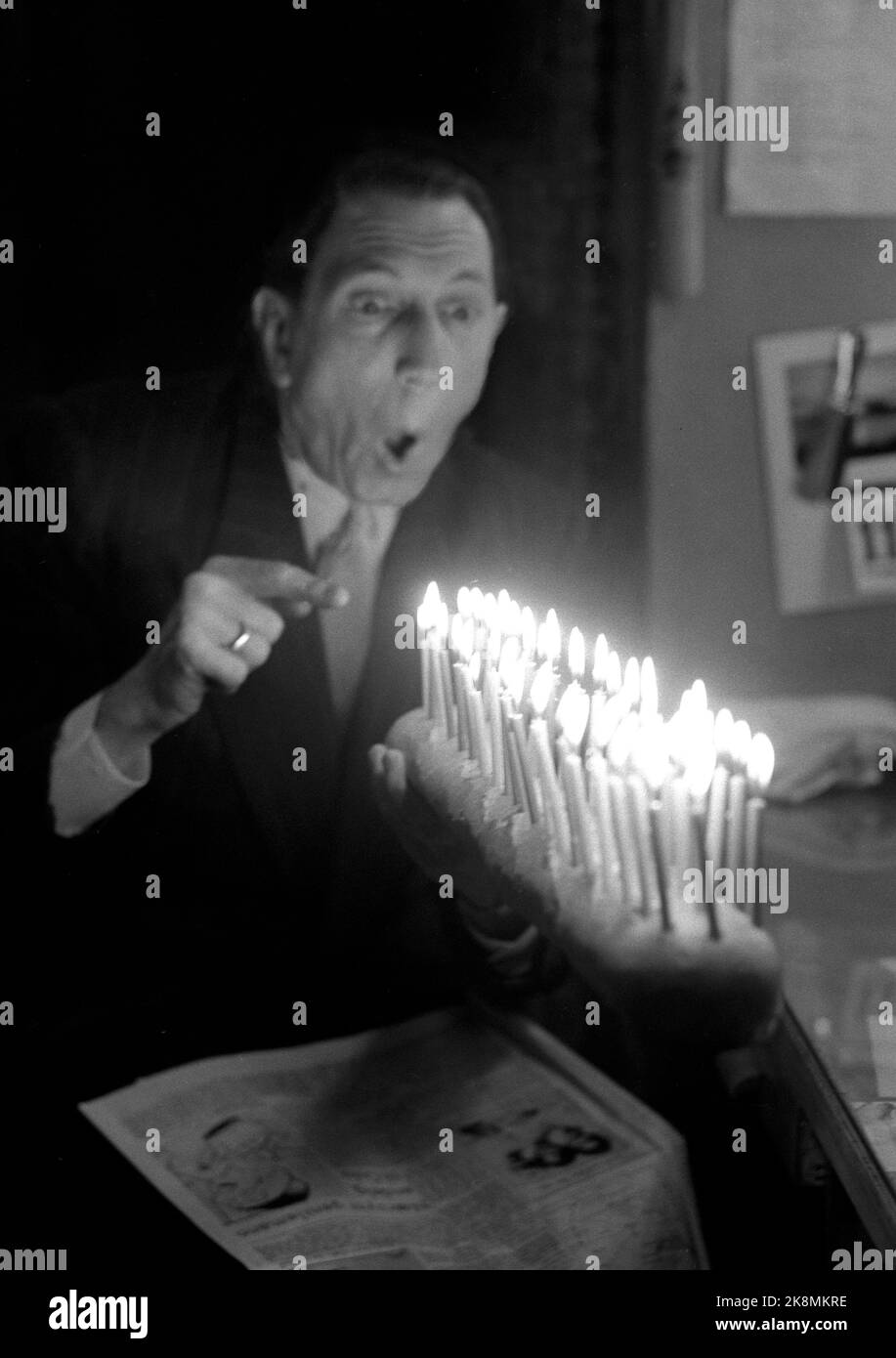 Oslo 19600220. Actor Leif adjusts 50 years old. The jubilant thanks for ...