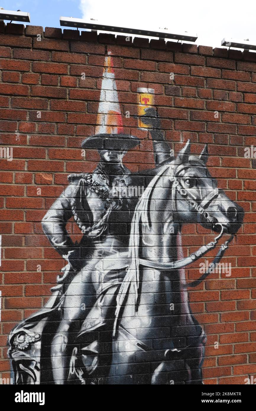 Section of Tennents mural on exterior wall of Tennent Caledonian ...