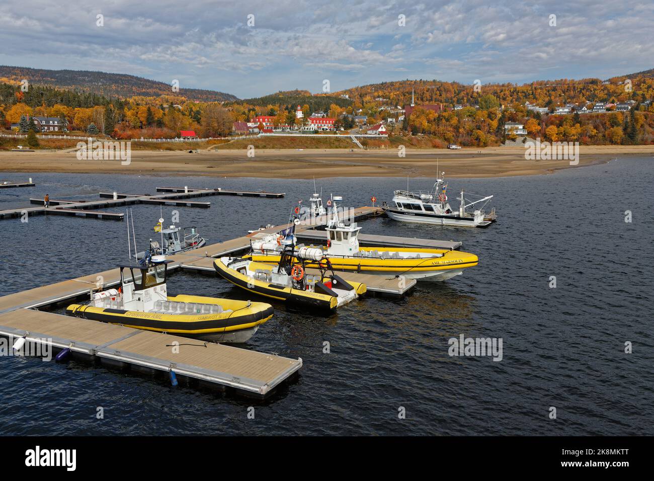 TADOUSSAC, CANADA, October 13, 2022 : The harbor and town in Tadoussac ...
