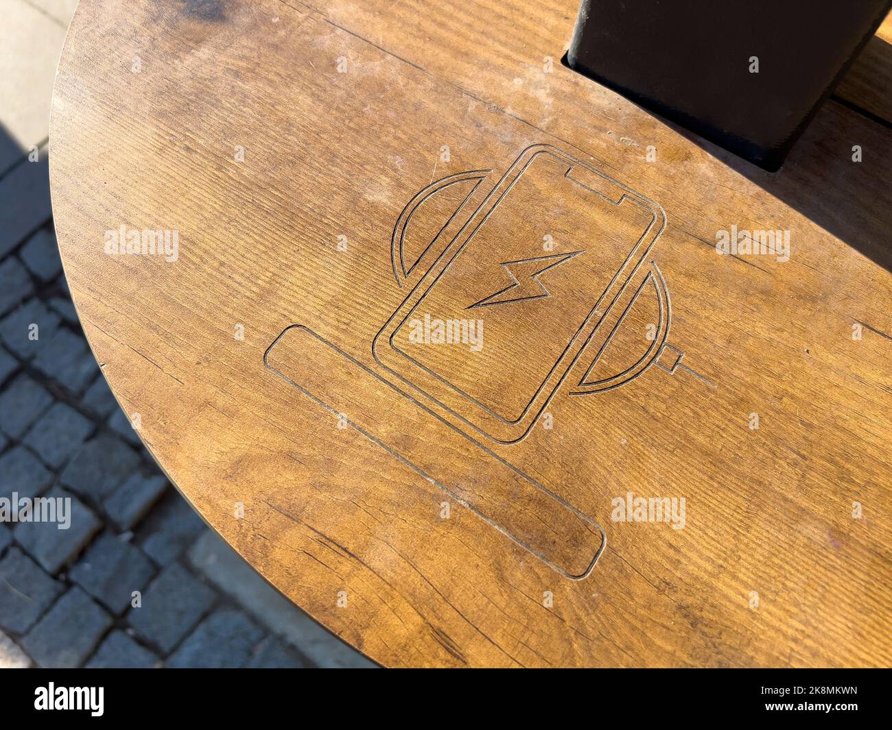 Public mobile phone charging station hi-res stock photography and ...