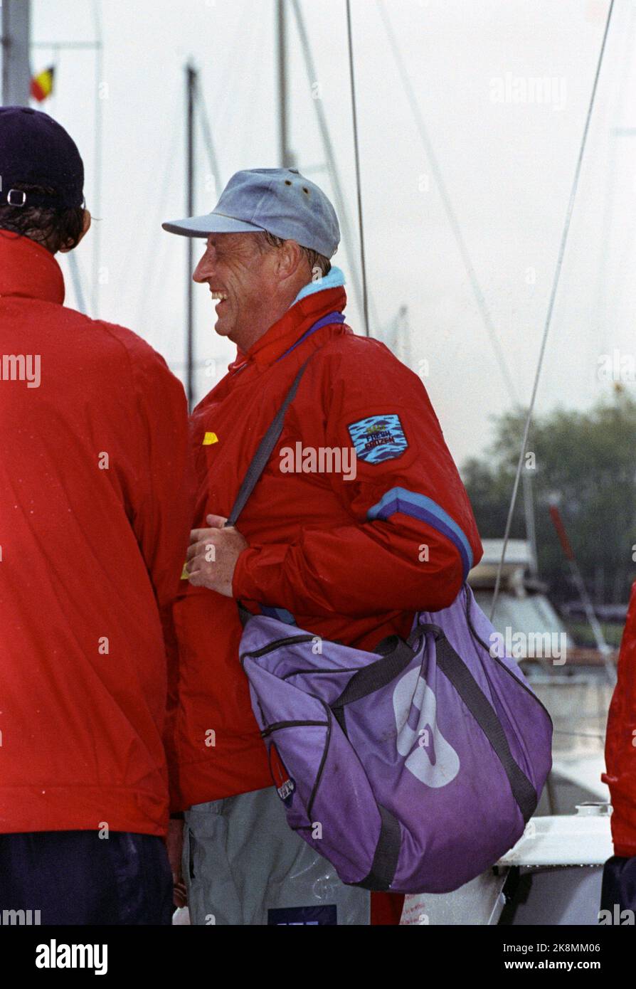 Belgium, Nieuwpoort 1 July 1991. World Cup in sailing. 1 Ton Cup 1991 ...