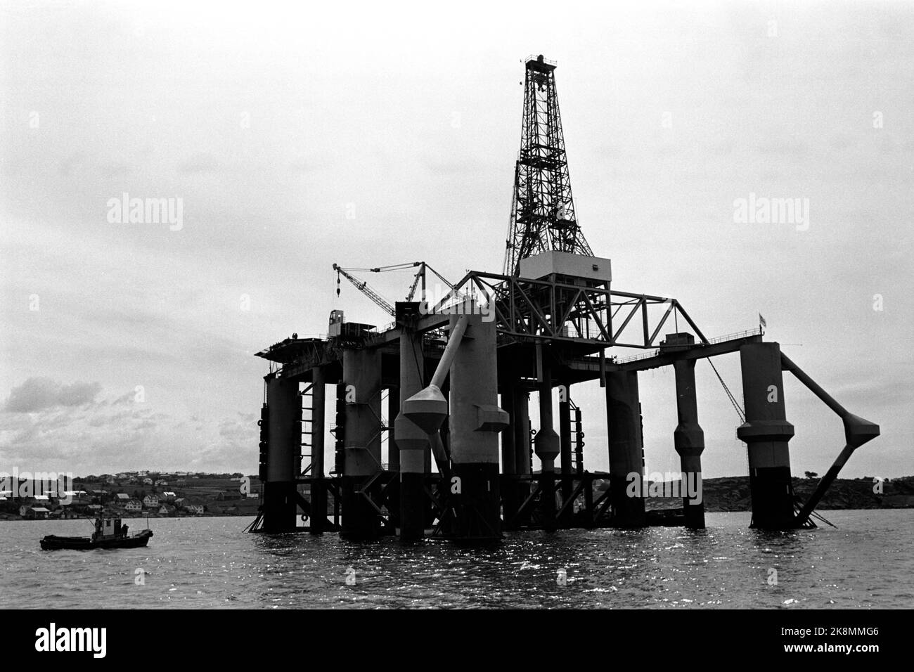 Stavanger July 1966 Essos drilling platform for exploration drilling in ...
