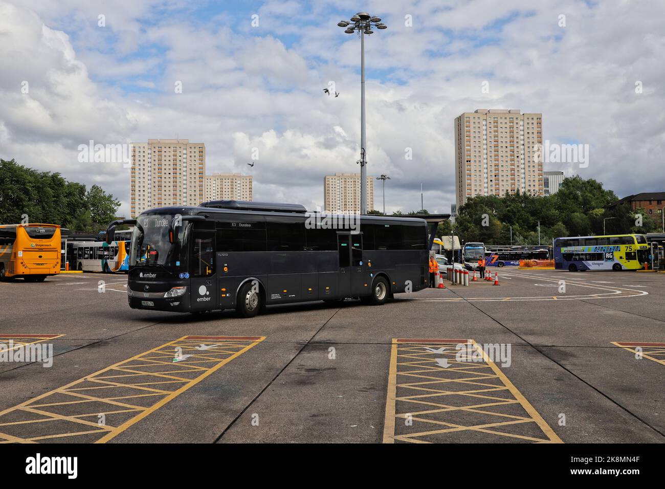 Ember electric intercity coach in Buchanan Bus Station Glasgow Scotland ...