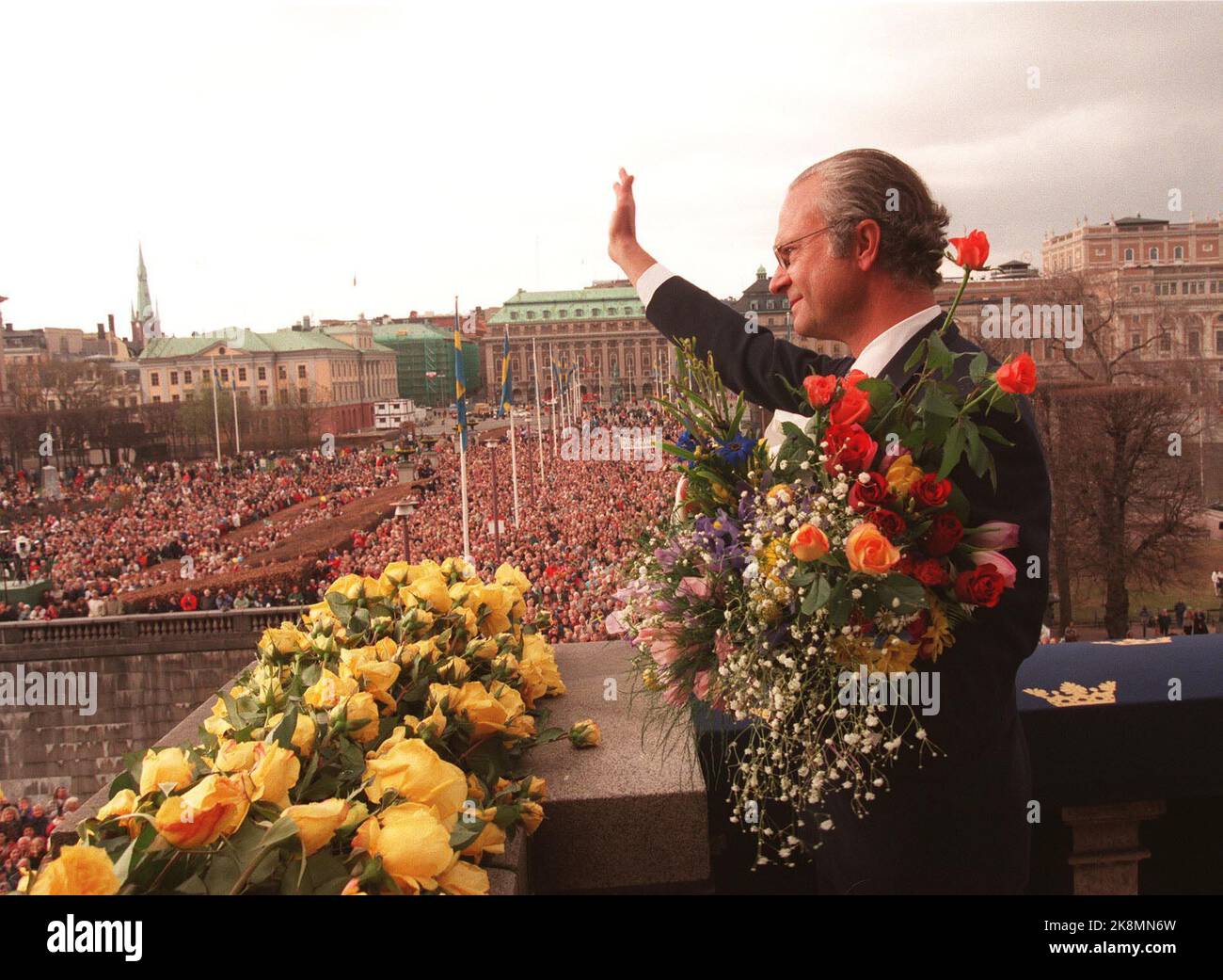 Stockholm 19960430: Sweden's king, King Carl XVI Gustaf 50 years. The ...