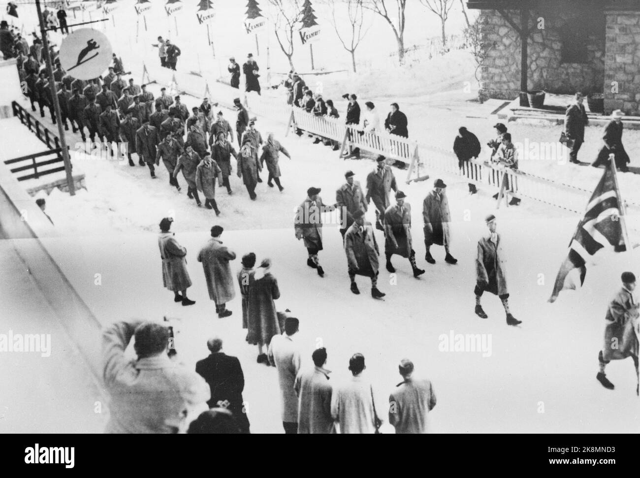 Cortina, Italy 1956. Olympic Cortina 1956. The opening ceremony. The ...