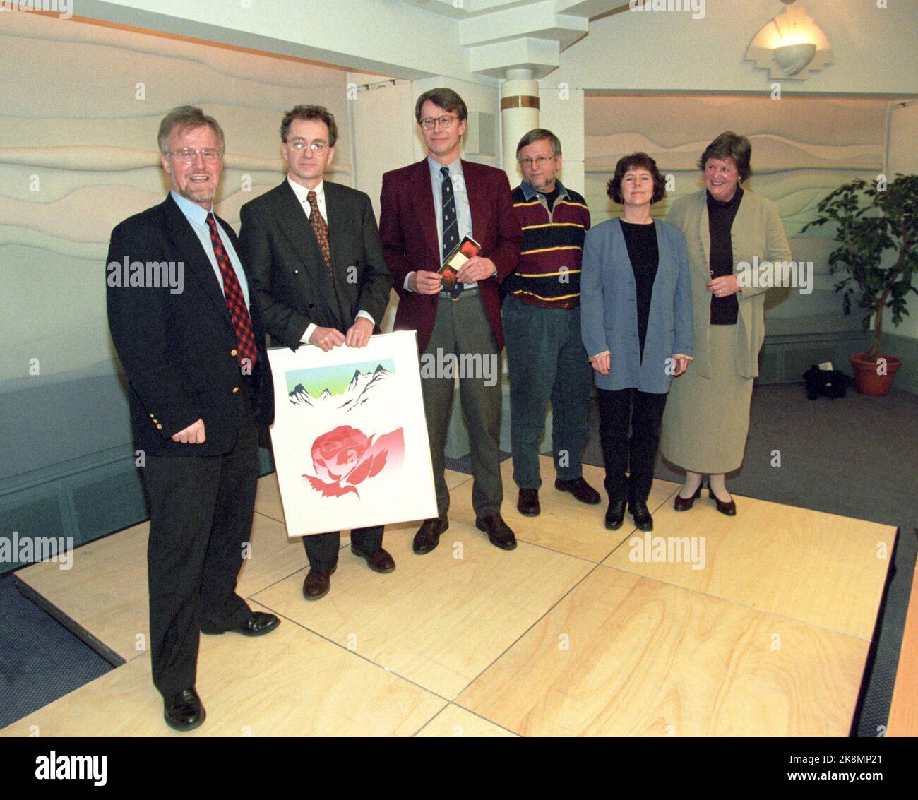 Oslo 19970304 "The benefits" Prize awarded. Sverre Sandberg (No. 2 from ...