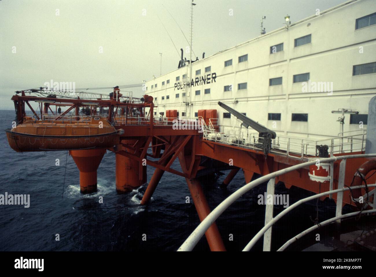 North sea may 1985 the statfjord exterior oil platform photo hi-res ...