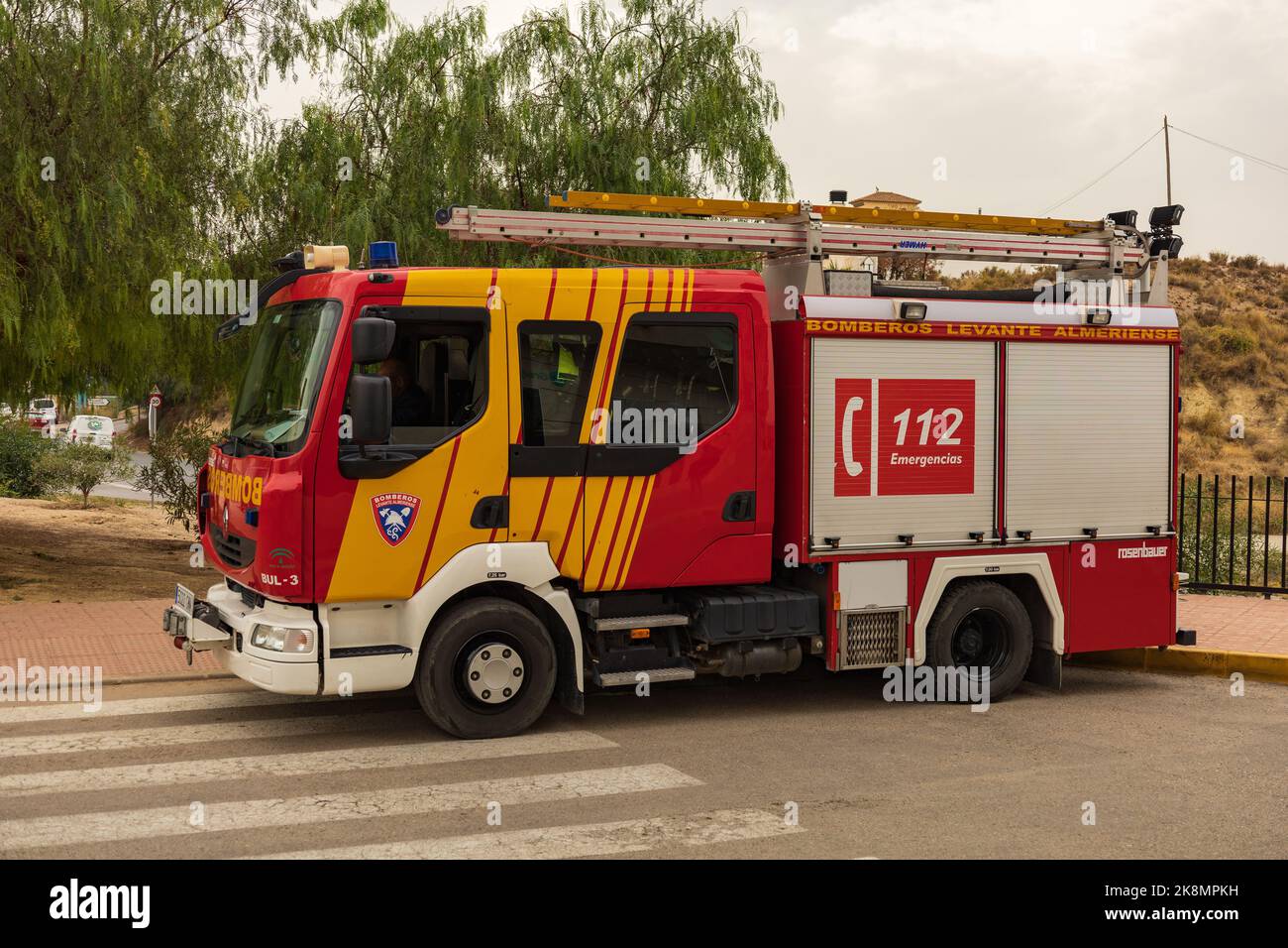 Spanish Fire Engine Stock Photo - Alamy